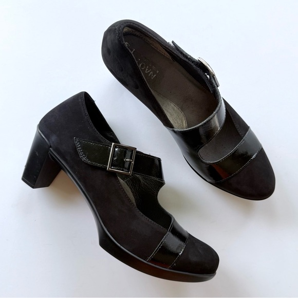 Naot | Shoes | Naot Brava Mary Jane Heel In Black Nubuck Suede And ...